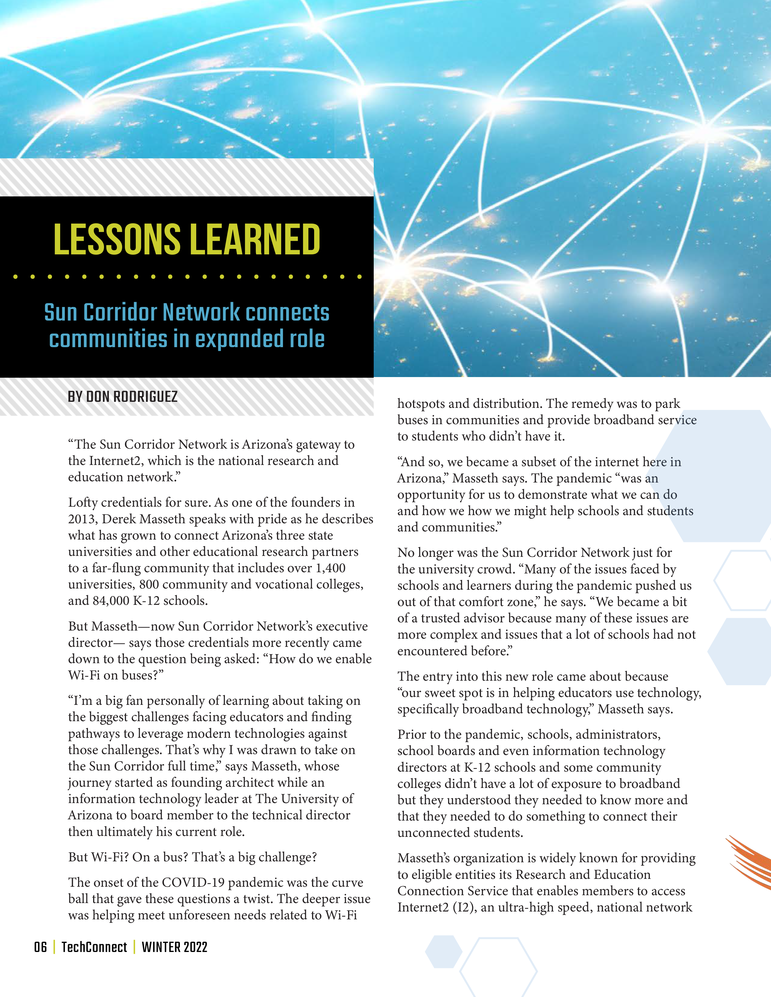 TechConnect Magazine | Winter 2022: Sun Corridor Network connects ...