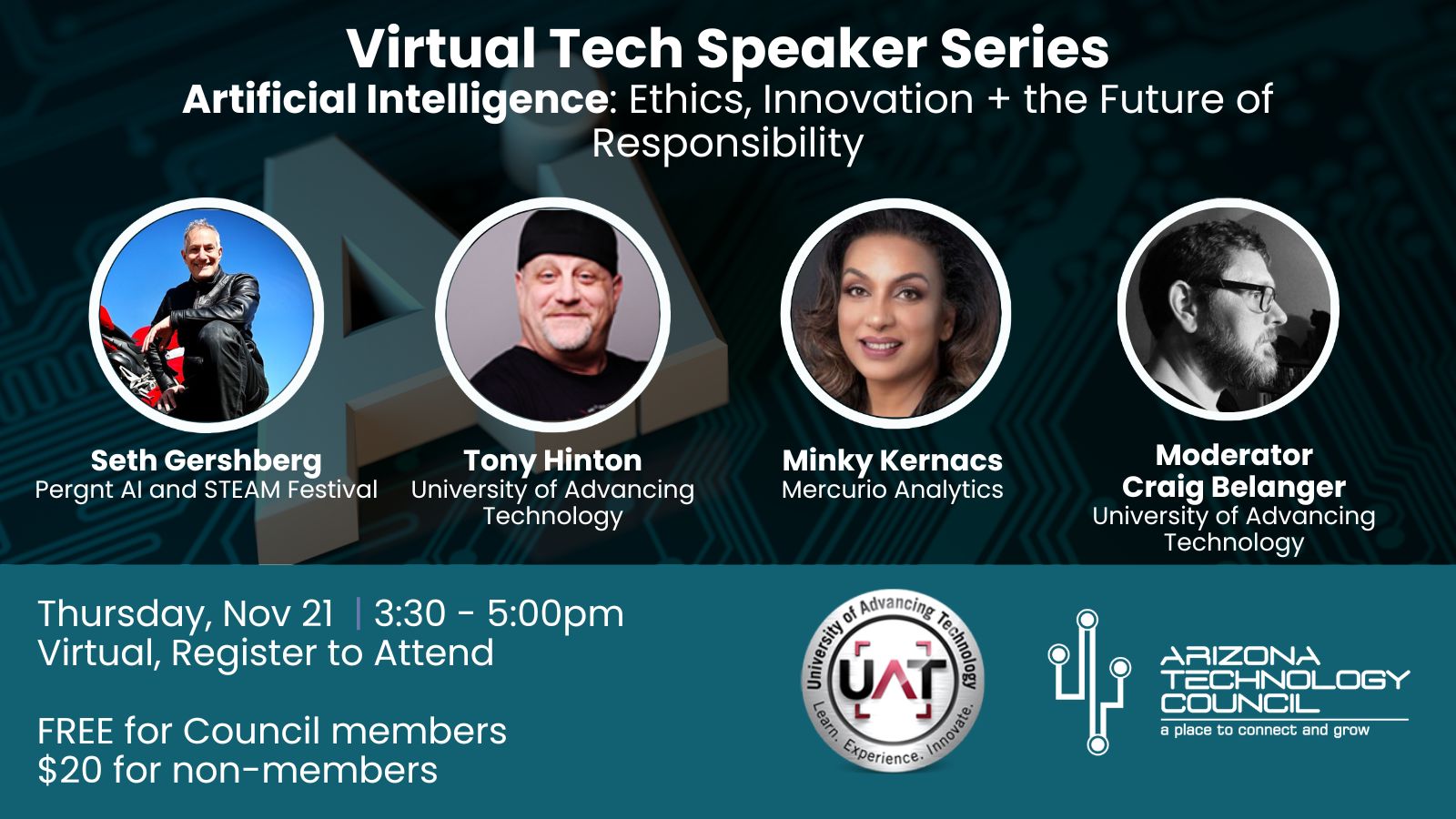 Virtual Tech Speaker Series: Artificial Intelligence: Ethics ...